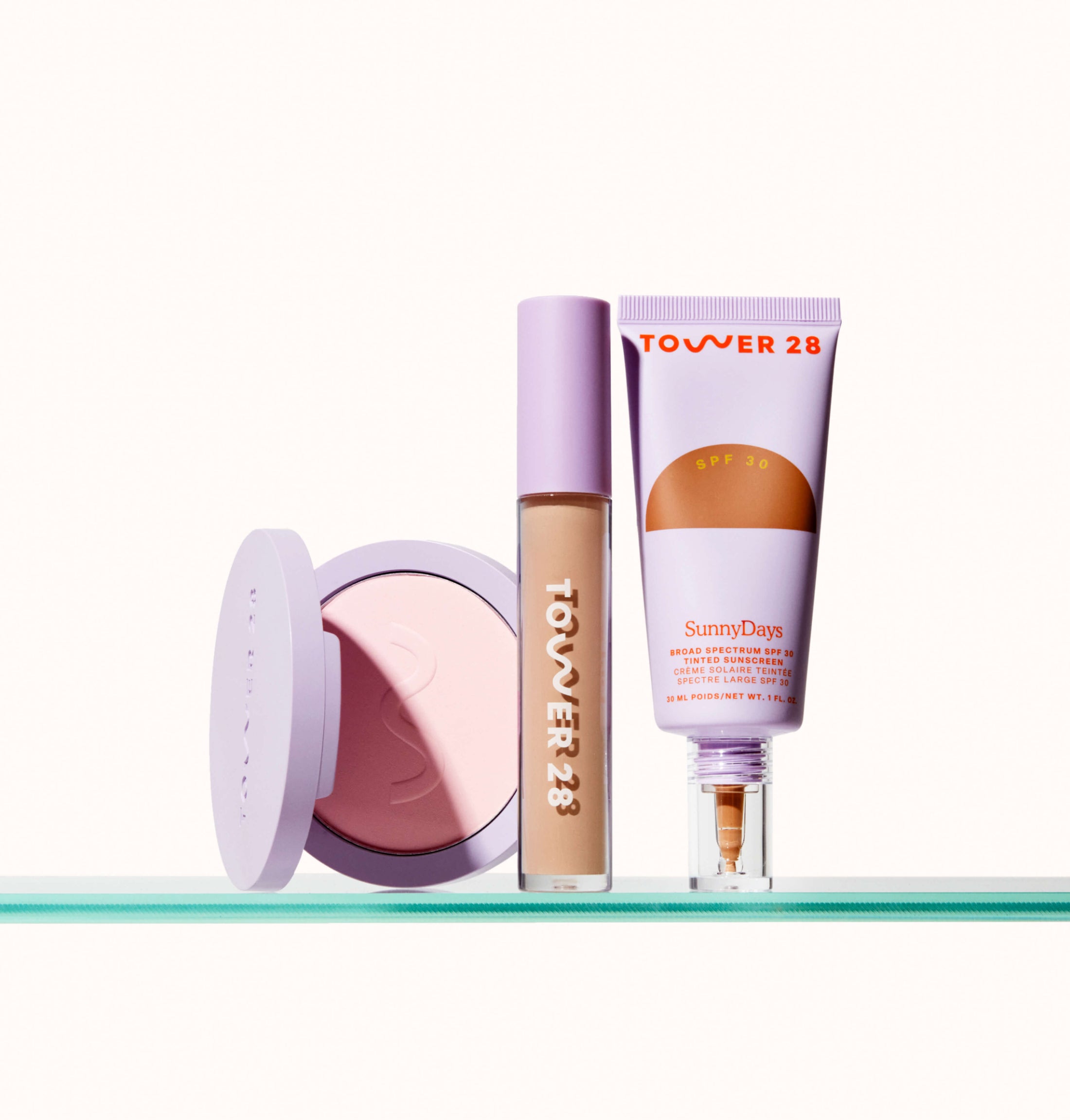 Tower 28 The Complexion Trio | Foundation, Concealer + Powder Set ...