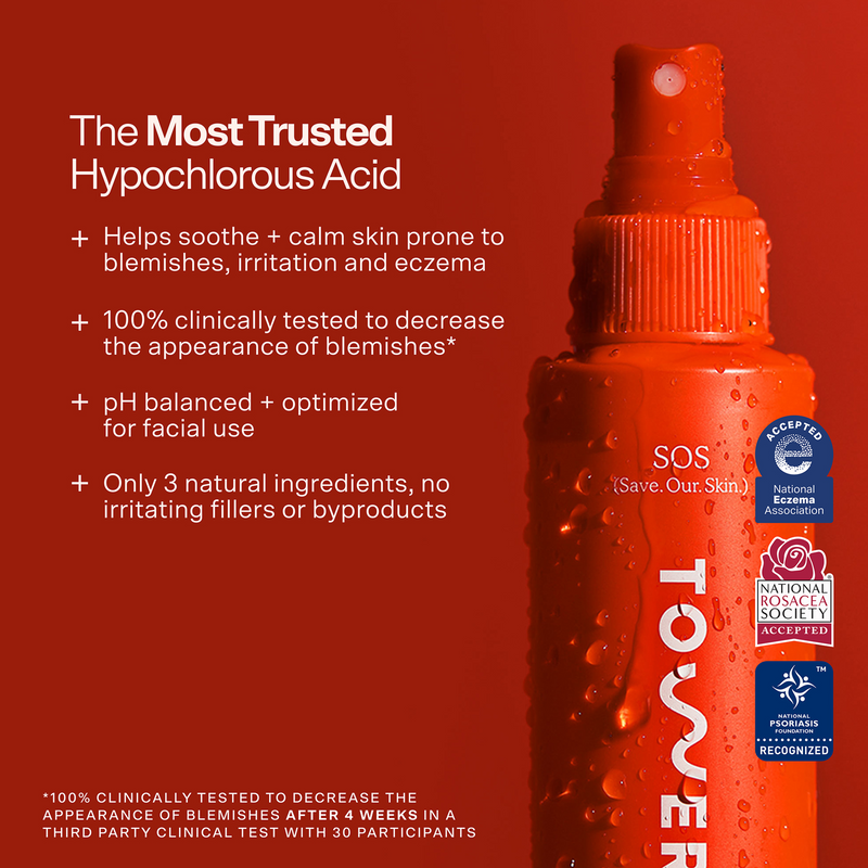 SOS Daily Rescue Facial Spray with Hypochlorous Acid | Tower 28 Beauty